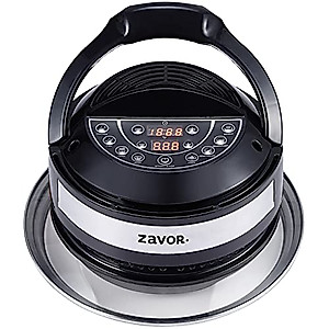 Zavor 8 in 1 Air Fryer Lid for 6Qt & 8Qt Stovetop Pressure Cookers, Multicookers, Instant & Stock Pots | with Accessories: Stainless Steel Frying Basket, Silicone Mat, Cooking Tongs & Recipe eBook