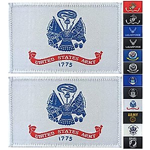 JBCD 2 Pack US Army 1775 Flag Patch Army Force Flags Tactical Patch Pride Flag Patch for Clothes Hat Patch Team Military Patch