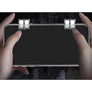 Kingjinglo 1 Pairs Metal Transparent Mobile Trigger Mobile Game Controller Sensitive Sho-ot and Aim Trigger Mobile Joysticks Phone Triggers