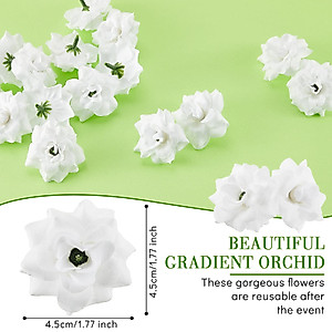 Syhood 100 Pieces Artificial Roses Head Fake Silk Rose Head DIY Fake Roses Heads for Wedding Flower Wall DIY Crafts Bouquet Decoration (White)