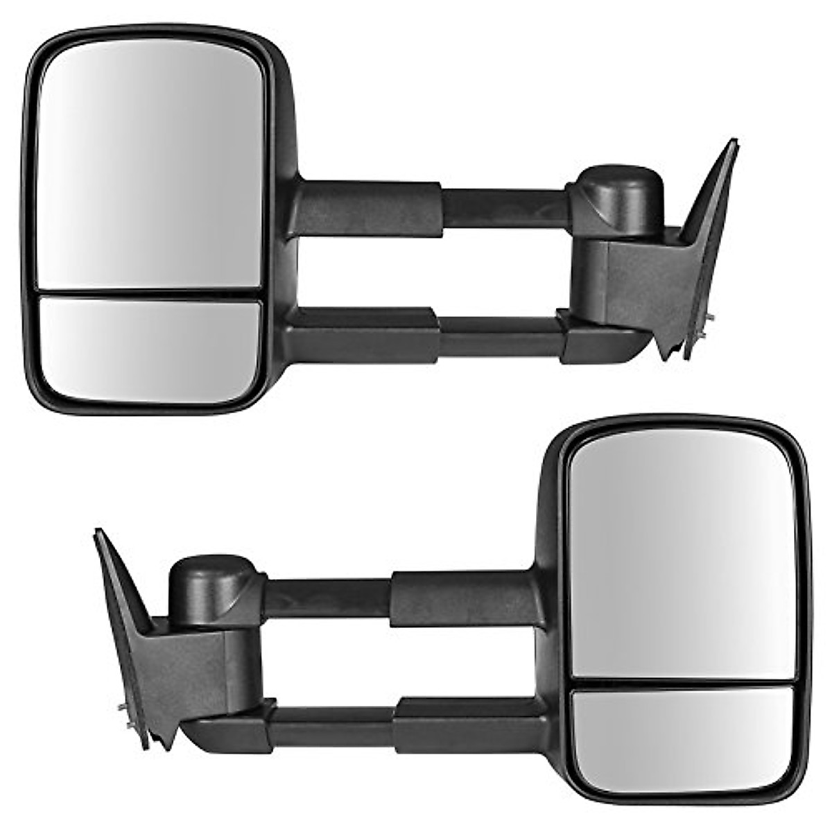 Trail Ridge Tow Mirror Manual Black Pair Set of 2 for GM C/K Pickup SUV