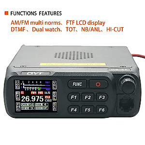 QYT CB-27 CB Radio 26.965-27.405 MHz AM/FM 12/24 V 4Watts LCD Screen Shortware Citizen Band Multi-standards CB Mobile Radio