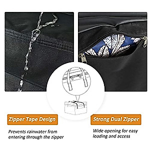 NettyPro Patio Cushion Storage Bags 32 x 32 x 24 inch Water-Resistant Small Outdoor Bag for Cushions Heavy Duty Patio Furniture Storage Bag, Black