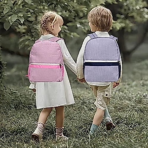 CROWNBLANKS Kids Toddler Backpack Book Bag Seersucker Kindergarten Backpacks for 2-5 Years Boys Girls School Bag