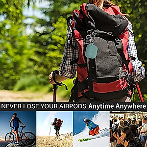 R-fun AirPods 3 Case Cover, Silicone Protective Accessories Skin with Keychain Compatible with Apple AirPod 3rd Generation 2021 for Women Men Girls Boys,Front LED Visible-Pine Green