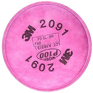 3M particulate filters P100 #2091/07000 , Pink, One Size, 2 Count
