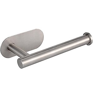 Toilet Paper Holder Self Adhesive, Eolax Toilet Roll Holder no Drilling for Bathroom Washroom, Tissue Roll Holders Wall Mount, 304 Stainless Steel (Brushed Nickel)