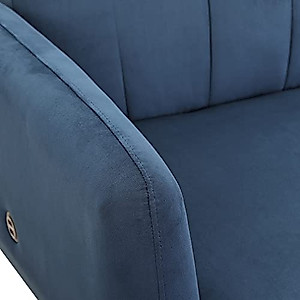 PEFEK Futon Sofa Bed Sleeper Loveseat Convertible Couch for Living Room with USB Charging, Modern Velvet Teal Love Seat Sofá Couch, Sofa Cama para Sala Muebles, Navy