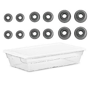 JNSA Ear Tips Ear buds Ear gels Ear Caps replacement for Jabra Elite Active 65t / Jabra Elite 65t / 75t/other same shape True Wireless earbuds,Fit in The Case, S/M/L 6 Paris,Gray (dz6psml)