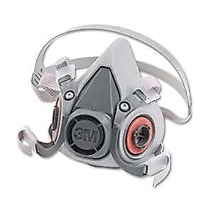 3M 6200 Half Facepiece Resusable Respirator, Medium, Gray