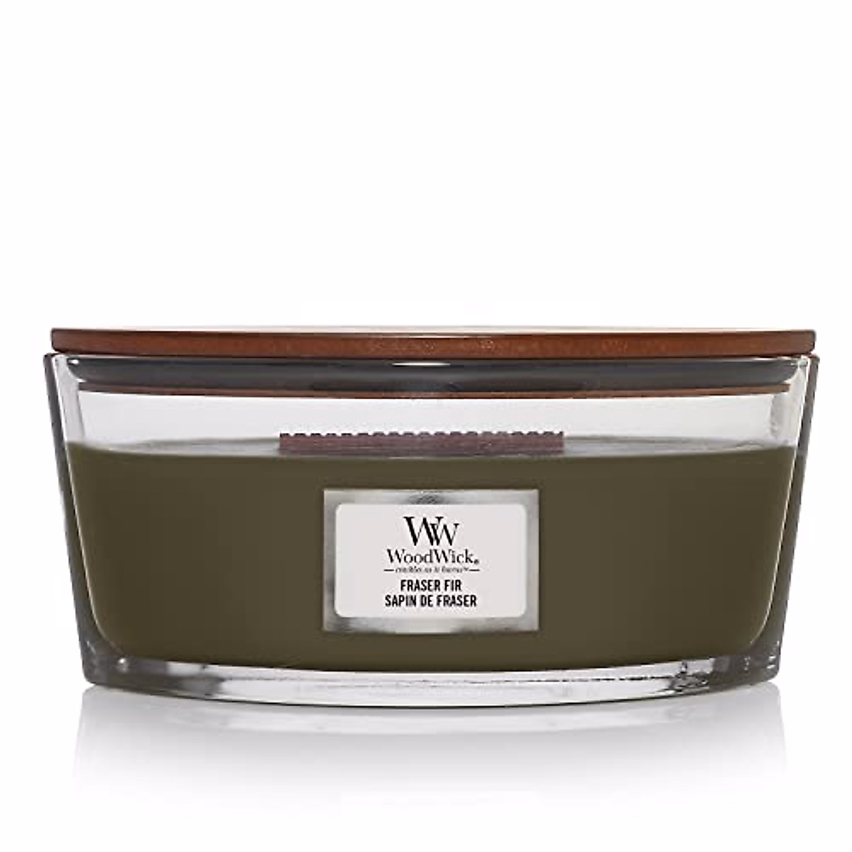 Woodwick Ellipse Scented Candle, Frasier Fir, 16oz | Up to 50 Hours Burn Time