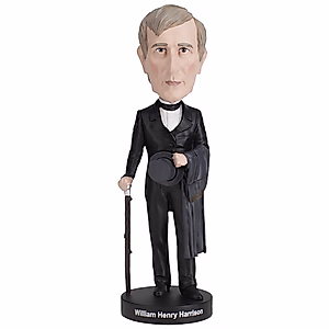 Royal Bobbles William Henry Harrison Bobblehead, Premium Polyresin Lifelike Figure, Unique Serial Number, Exquisite Detail