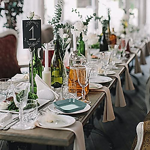 Abaodam 2pcs Melamine Resin Material Square Bone Spit Plates Fruit Trays Snack Plates