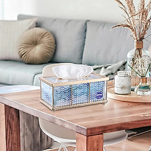 Sumnacon Rectangular Acrylic Tissue Box Cover - Stylish Facial Tissue Box Holder, Decorative Tissue Box for Bathroom Vanity Dresser Night Stand Table Countertop Desk Office Bar