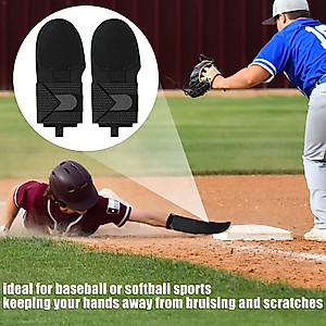 2 Pcs Baseball Sliding Mitt Left Hand Softball Sliding Mitt for Baseball and Softball 10.63 x 5.12 Inches Sliding Mitt Hand Protection for Men Women Adults