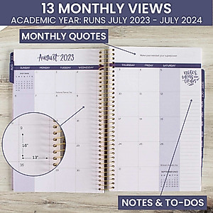 bloom daily planners 2023-2024 Academic Year Day Planner (July 2023 - July 2024) - 5.5” x 8.25” - Weekly/Monthly Agenda Organizer Book with Stickers & Bookmark - Good Things Are Coming