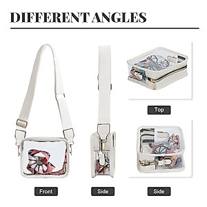 Oweisong Clear Bag for Stadium Events Women Stadium Approved Crossbody Bag Clear Purse Concert Sport Shoulder Handbag