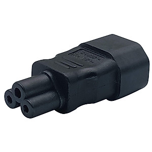 AAOTOKK IEC 320 C14 to C5 AC Adapter, 10A 125V IEC 3Pole Male to Mickey Mouse 3Pole Female Power Adapter,C5 to C14 AC Converter for Mickey Mouse Laptop Receptacle Converter (2 Pack-C5 to C14)