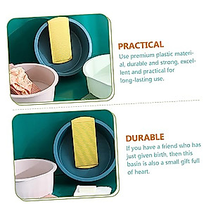 Veemoon 1 Set Baby Suits Plastic Tubs Baby Kit A Washboard Tub Small Washboard Laundry Basin with Washboard Washbasin Newborn Washing Supplies Washboard for Hand Washing Baby Clothes Sink