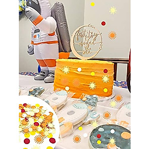 200 Pieces First Trip Around The Sun Birthday Decorations Boho Sun Confentti Muted Little Sunshine Confetti Papercraft Embellishments for Groovy Party Baby shower First Birthday Table Decors
