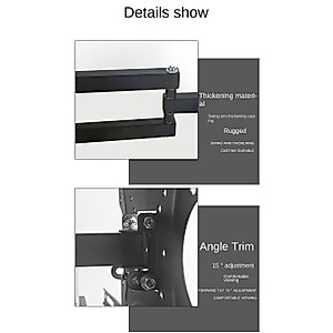 Full Motion TV Monitor Wall Mount Bracket, Articulating Arms Swivel Tilt Extension Rotation for Most 26-55 Inch LED LCD Flat Curved Screen TVs & Monitors, Max Hold up to 99lbs.