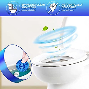 KIISIISO Automatic Toilet Bowl Cleaner Tablets，Bathroom Toilet Tank Cleaner，Blue Clean Bubbles,Strong Detergent Ability,Long-lasting 300 brushes,Mild Fresh Pine Scent(30 Pack)