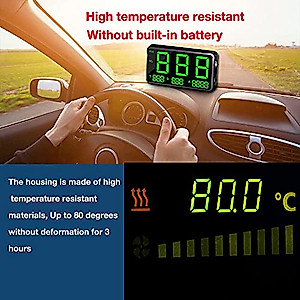 KingNeed Original Universal GPS Head Up Display Speedometer Odometer Car Digital Speed Display MPH Over Speeding Alarm Car Clock for All Vehicles C60/C60S/C80/C90 (C80-1)