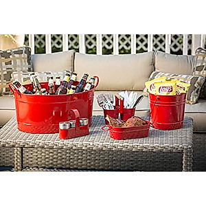 Tablecraft BBQSP96 Serving Platter, 9.875" x 6.125" x 2.875", Red