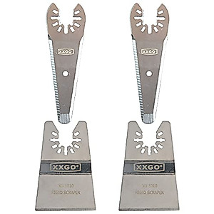 XXGO 4 Pcs Oscillating Multi Tool Scraper Blades for Scraping Cutting Removing Paint Caulk Adhesive Sealant XG4201