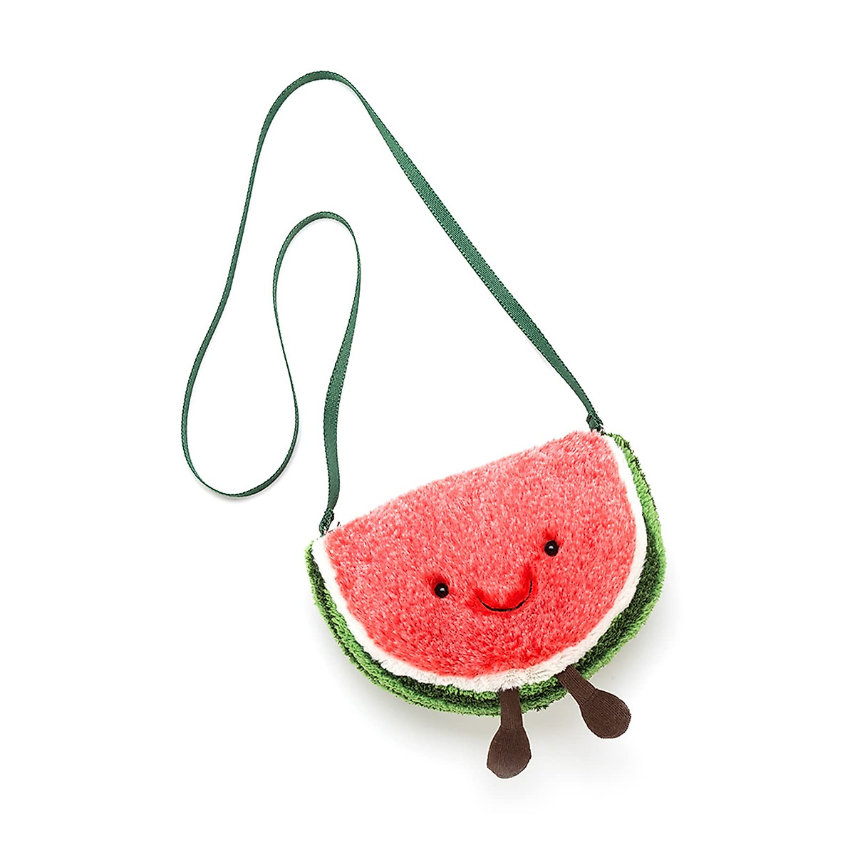 Jellycat Amuseables Watermelon Plush Bag, 8.5 inches | Crossbody and Shoulder Purse | Fun and Unique Handbag