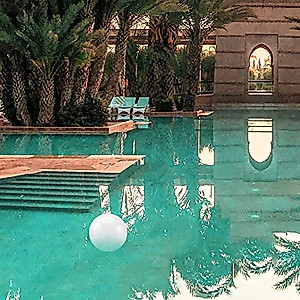 Luxshiny Lantern Solar Floating Pool Lights LED Floating Lights Light up Pool Balls Floating Orb Night Lights Lamp for Pool Hot Tub Pond Garden Decoration White Light Lanterns