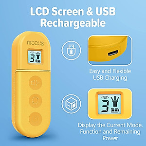 MODUS Ultrasonic Dog Barking Control Device,3 in 1 Sonic Bark Deterrent with LED Light Dog Training Tool&Behavior Aids, Rechargeable Anti Barking Device, Barking Silencer for Dogs(Indoor & Outdoor)