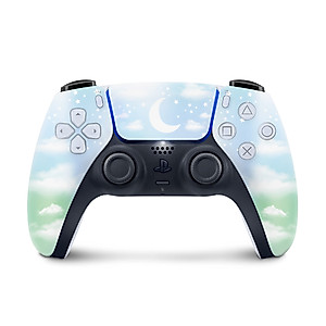 PS5 Moon clouds Skin for PlayStation 5 Console and 2 Controllers, Vinyl 3M Decal Stickers Full wrap Cover (Disk Edition)