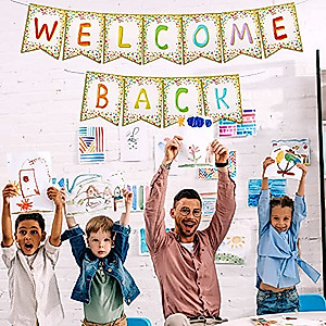 71 Pieces Confetti Classroom Decorations Confetti Bulletin Board Welcome Banners Confetti Accents Welcome Back to School Cutouts for Teacher Student First Day of Classroom School Decoration