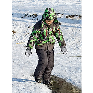 Century Star Kids Snow Gloves Warm Waterproof Gloves for Girls Boys Winter Gloves for Kids Ski Gloves Waterproof Orange 8-14 Years