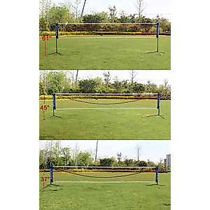 Sports God Portable Large Volleyball Badminton Tennis Net with Carrying Bag Stand/Frame (20 ft)