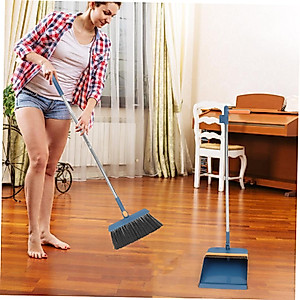 ORFOFE 1 Set Home Cleaning Supplies Cleaning Broom Kitchen Broom Trash Cleaning Shovels Standing Dust Pan Lobby Dusts Pan Household Broom Long Handle Dustpans Garden Broom Stainless Steel
