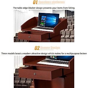 Lectern Podium Podium Stand Wooden Podium Stand Heavy Duty Professional Lecterns Easy to Assemble Church Pulpits