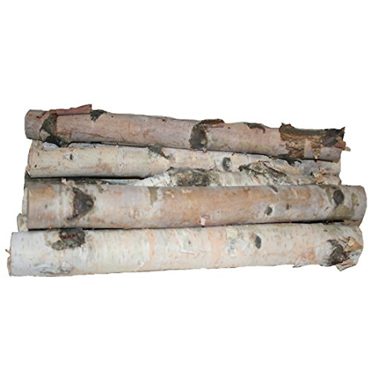 Wilson 17-18" Decorative White Birch Logs, Natural Bark Wood Home Décor - 1.5"-3" Dia. (Set of 8)