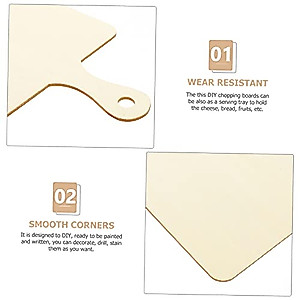 BESTonZON 12 Pcs Chopping Board with Handle Butter Tray Hand Decor Wooden Serving Trays Small Serving Board Mini Wooden Paddle Unfinished Chopping Boards Small Chopping Boards DIY Craft Meat
