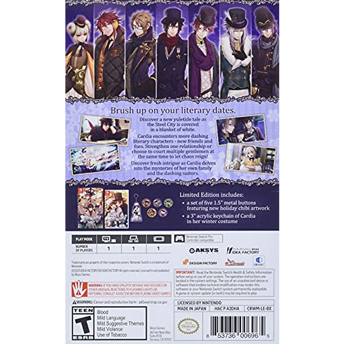 Aksys Code: Realize Wintertide Miracles - Nintendo Switch Limited Edition