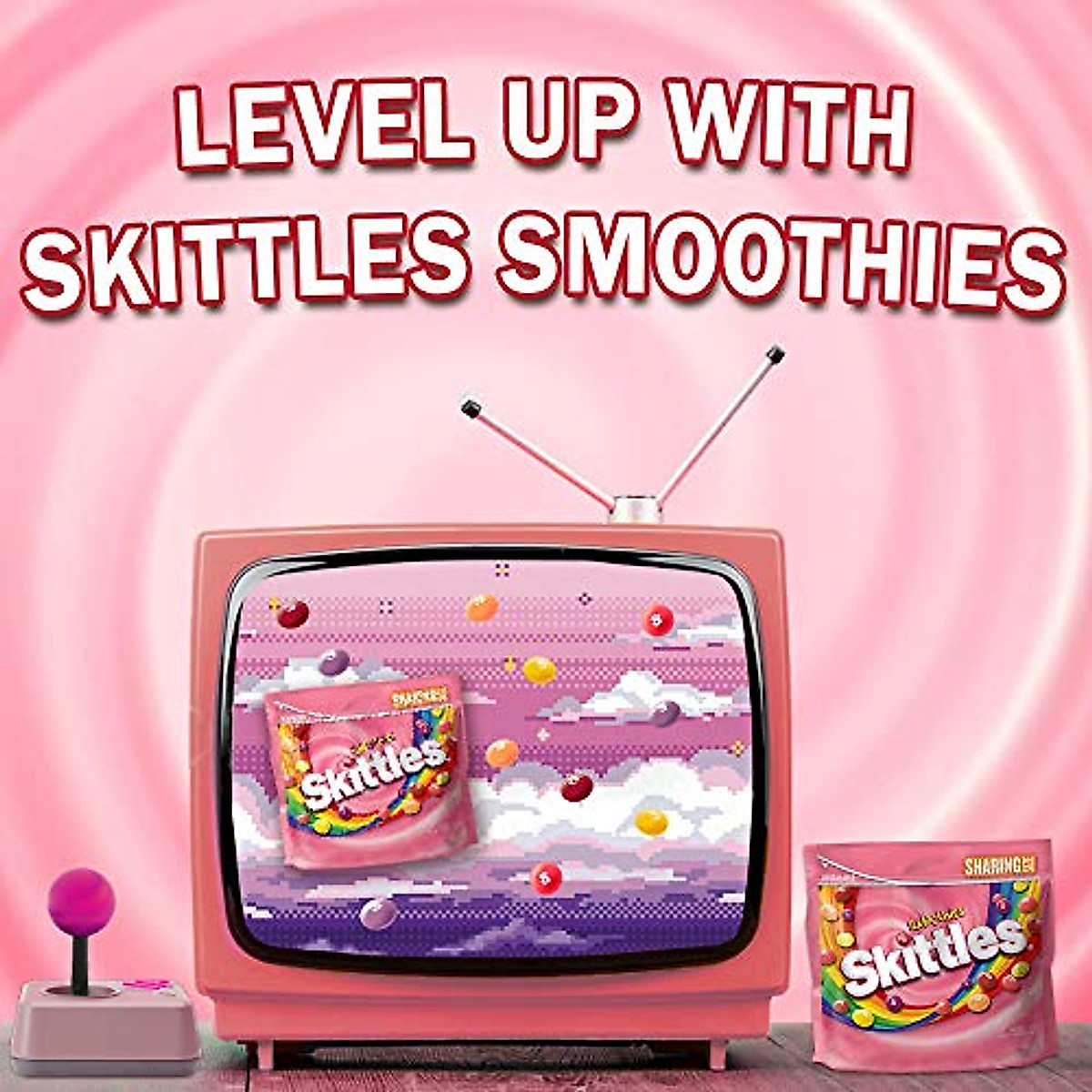 SKITTLES Smoothies Chewy Candy Bulk Pack, Fruit Chews Candy, Sharing Size, 15.6oz, 6-Pack Bulk Box