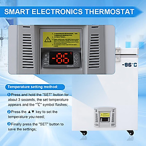 HNZXIB -86° Ultra Low Temperature Freezer Lab 28L,Lab Freezer for Laboratory Sample Storage,Ultra Low Temp Freezer,Ultra Low Temperature Freezer Lab Freezers Low Temperature Freezer Lab Refrigerators