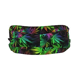 Football Headband Tie Dye Pot Leaf Men Women Non-Slip Sweatbands