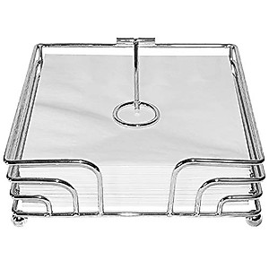 Blue Donuts Wire Collection Napkin Holder – Napkin Holders for Tables, Dining Table Napkin Holders for Kitchen, Flat Napkin Holder, Chrome