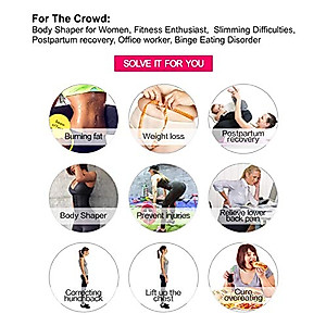 YIANNA Waist Trainer for Women Tummy Control Corsets Hourglass Sports Girdle Body Shaper 4 Hooks, (Size M, Black)