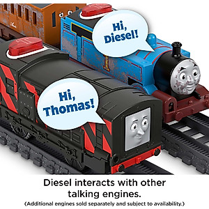 Thomas & Friends Motorized Toy Train Talking Diesel Engine with Sounds Phrases & Cow Cargo for Preschool Pretend Play Kids Ages 3+ Years
