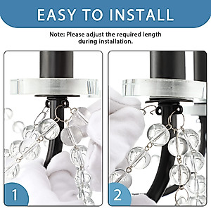 Giiland Farmhouse Crystal Chandelier for Living Room, Rustic Industrial Pendant Lighting for Bedroom, Vintage Candle Chandelier Dining Room