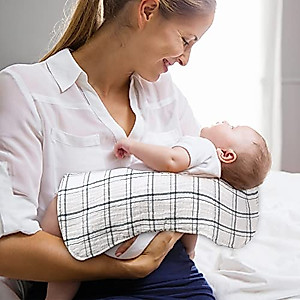 MUKIN Baby Burp Cloths - Neutral 100% Cotton Burping Cloth Set for Babies. Burp Rags, Burp Clothes for Newborn Unisex Baby Boy&Girl. Soft Absorbent Breathable Baby Spit Up Rags