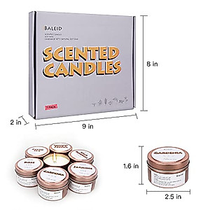 Flower & Wood Scented Candles Gift Set of 7 & 6 Pack Bulk